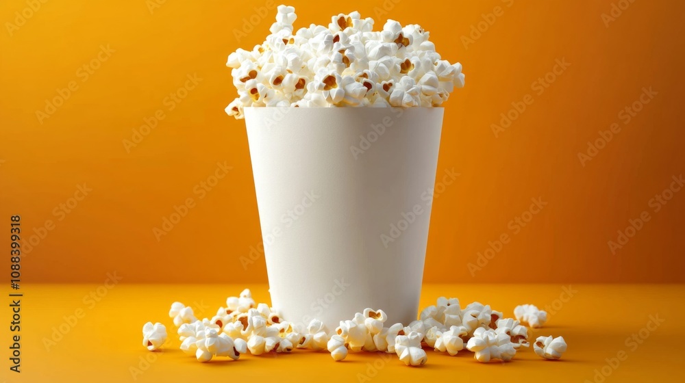 Realistic popcorn box mockup on white background with snack boxes in a ...