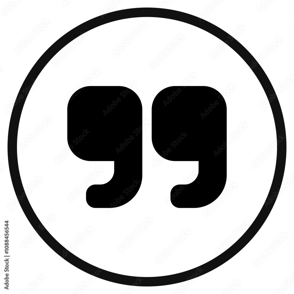 Editable quotation mark vector icon. Part of a big icon set family ...