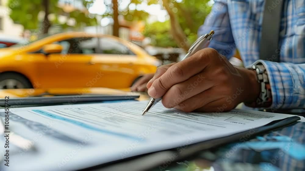 video of Signing car insurance documents involves carefully reviewing ...