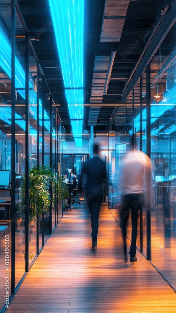 Group of Business people walking in the office corridor,People in ...