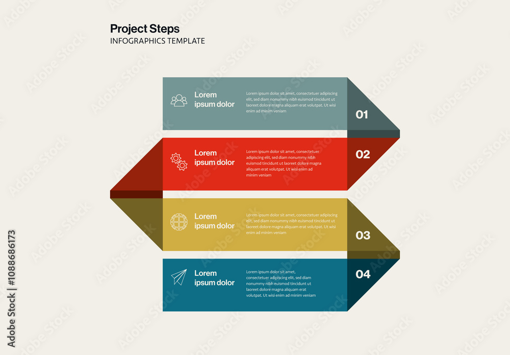 Process Steps Timeline Infographics Template Stock Template | Adobe Stock
