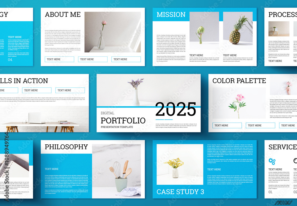 Digital Portfolio Presentation Layout Template Stock Template | Adobe Stock