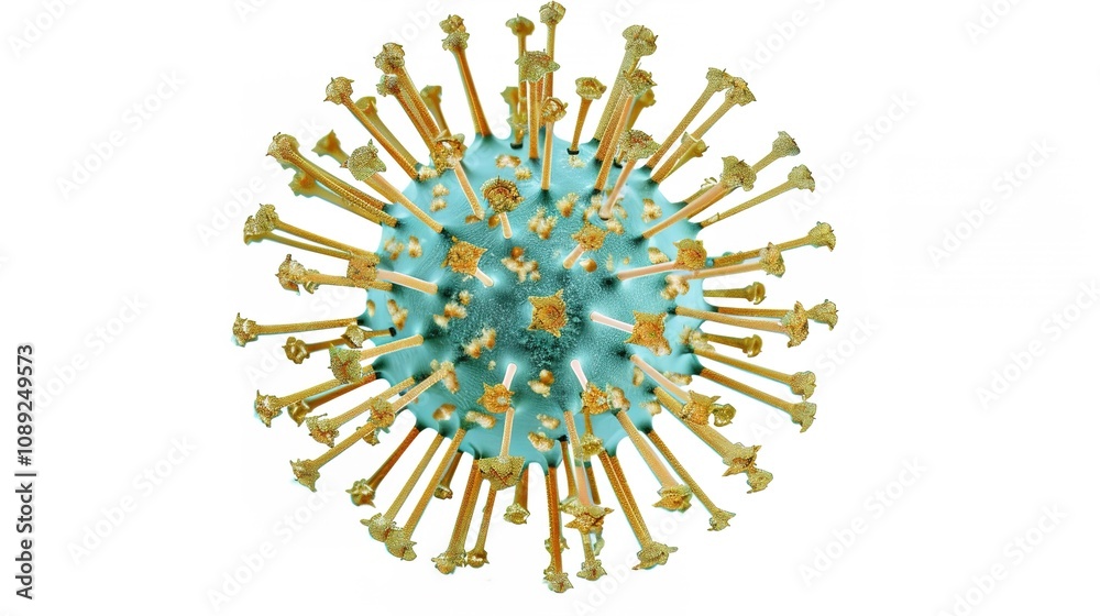 Mask and Virus Isolated on White Background - A Visual Representation ...