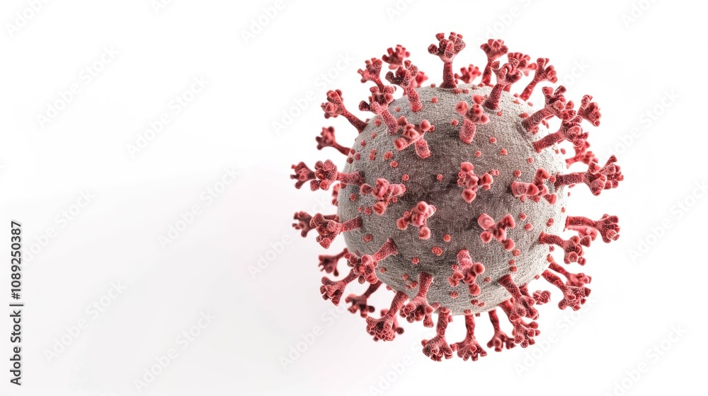 Mask and Virus Isolated on White Background - A Visual Representation ...