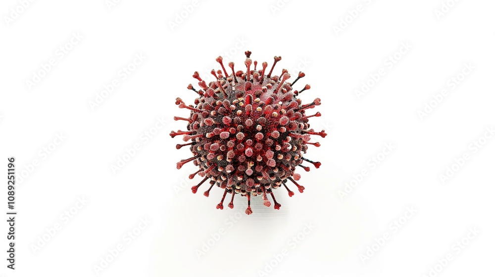 Mask and Virus Isolated on White Background - A Visual Representation ...
