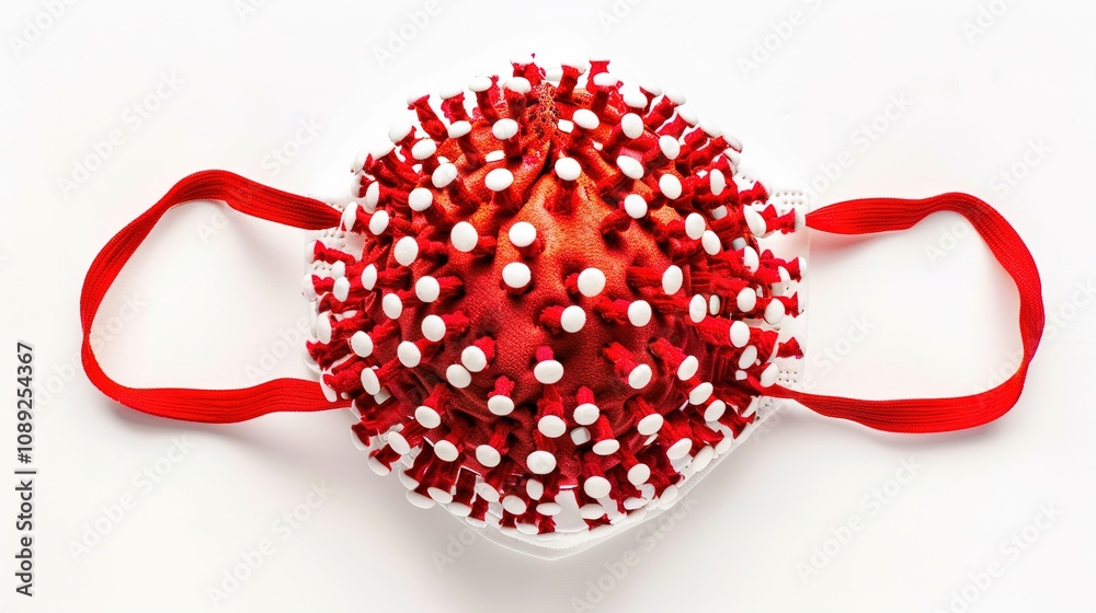 Mask and Virus Isolated on White Background - A Visual Representation ...