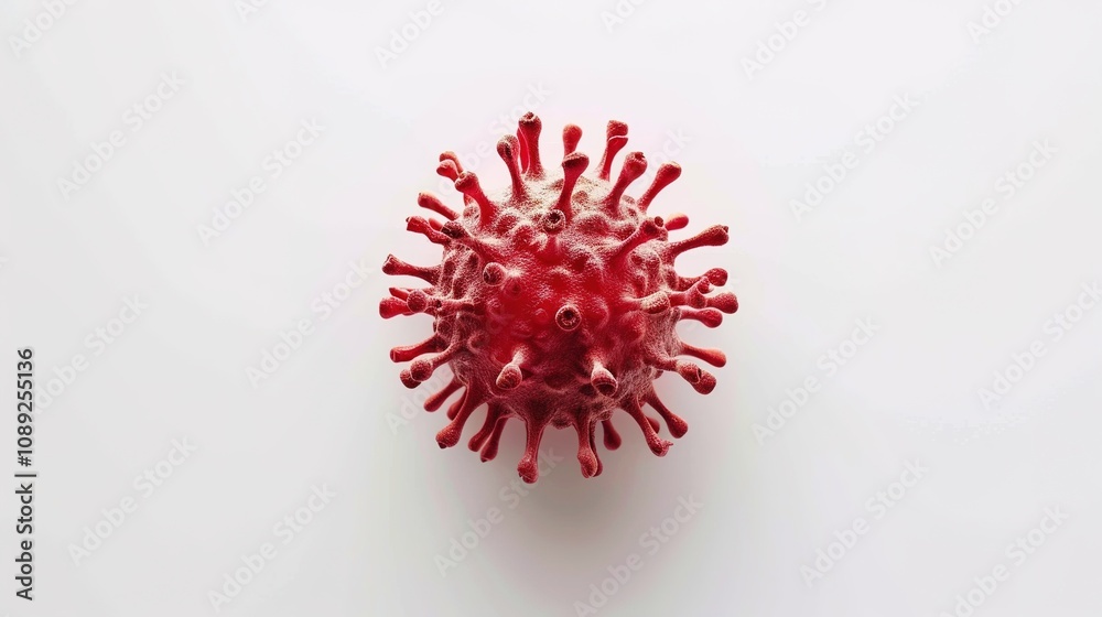 Mask and Virus Isolated on White Background - A Visual Representation ...
