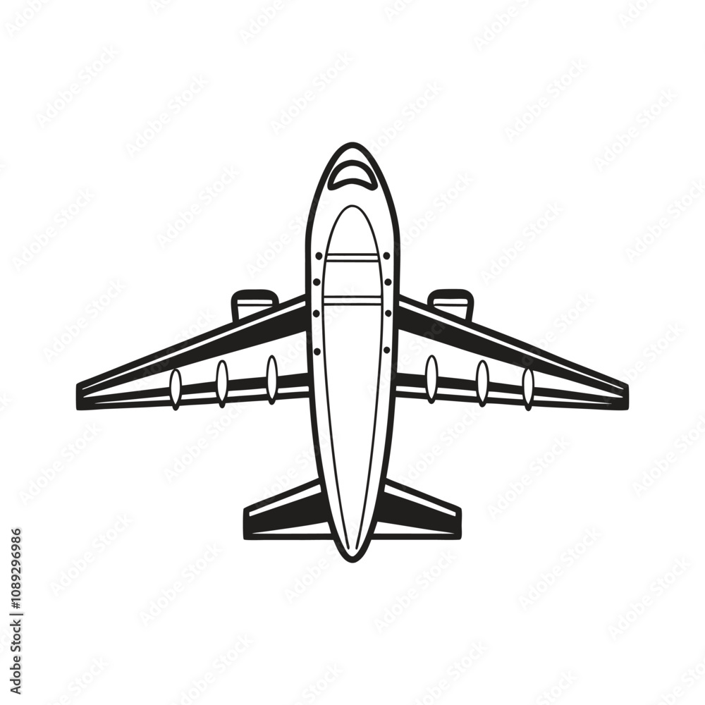Plane Silhouette Vector Illustrations of Aircraft Airplane Shapes and ...