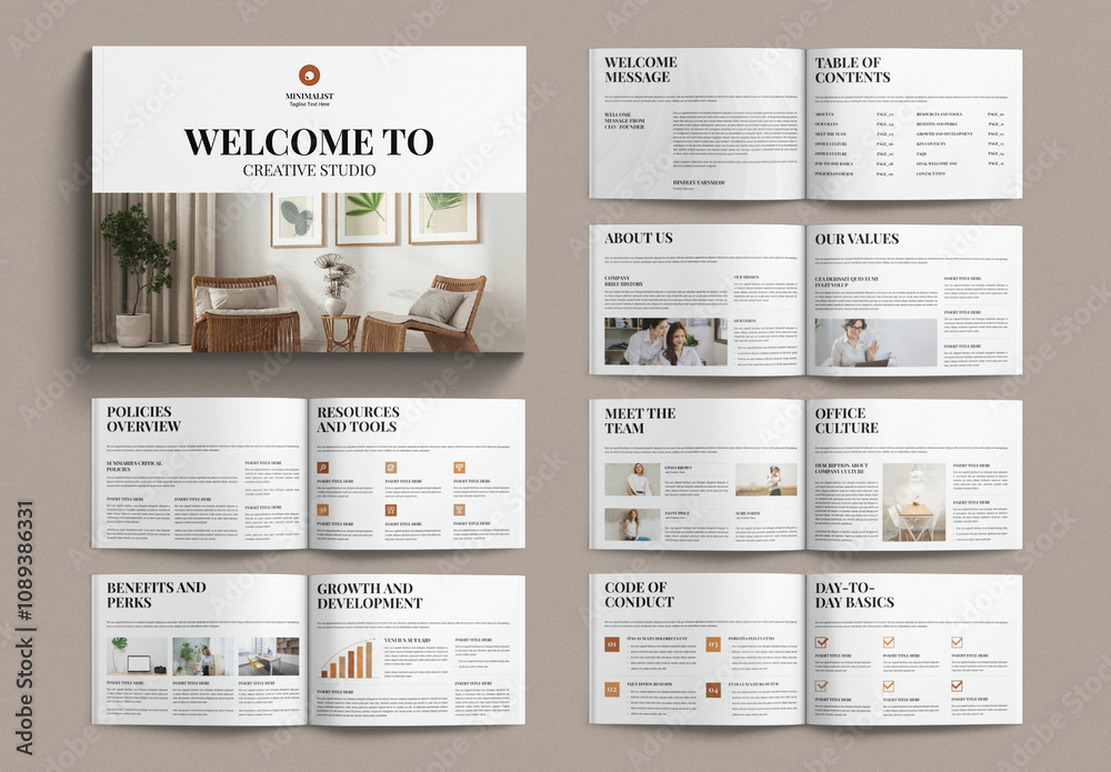 Welcome Packet Template Design Layout Landscape Stock Template | Adobe ...