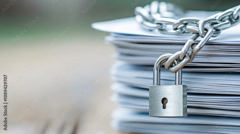 Securing vital documents with chains and locks for maximum data ...