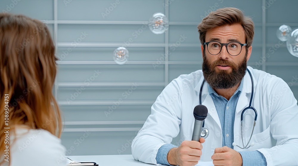 Engaging doctor participates in an insightful interview during a ...