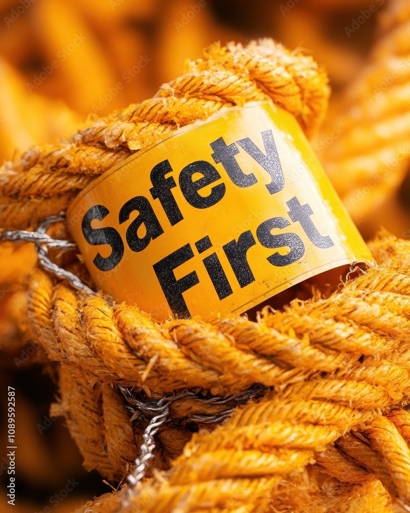 Artistic Rendering Highlighting Safety First with Cautionary Elements ...