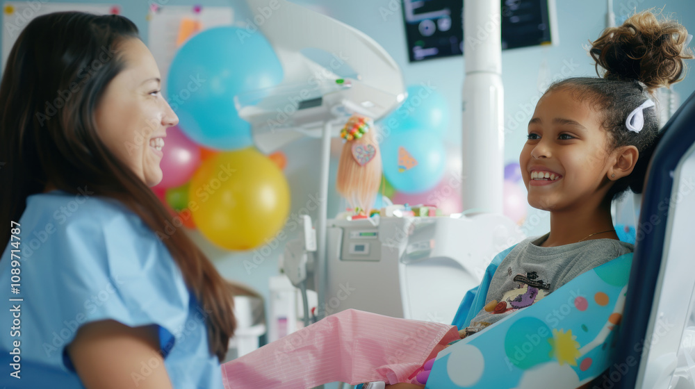 Pediatric Care with Friendly Technician in a Comforting, Decorated X ...