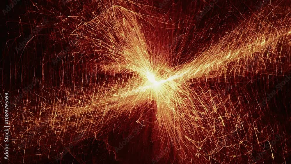 Beautiful red and golden complex 3d fractal animation. Looping, video ...