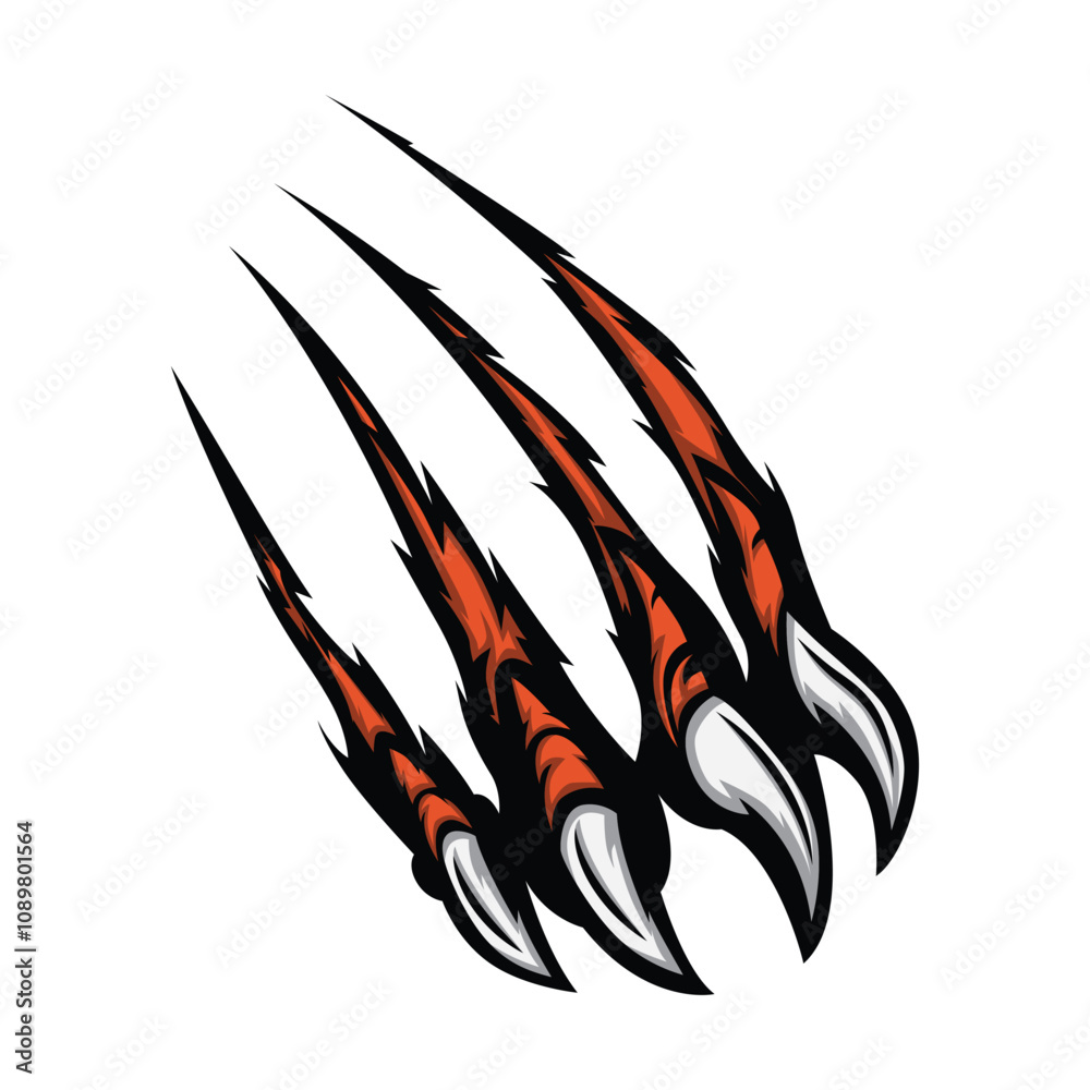 Poster Monster claw design, beast claw. Vector illustration – Wall Art ...