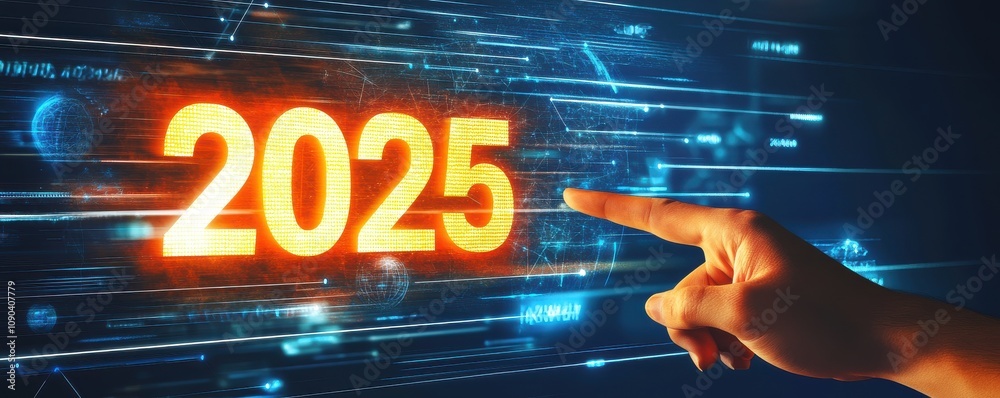 Future vision board mockup for 2025 goals digital environment ...