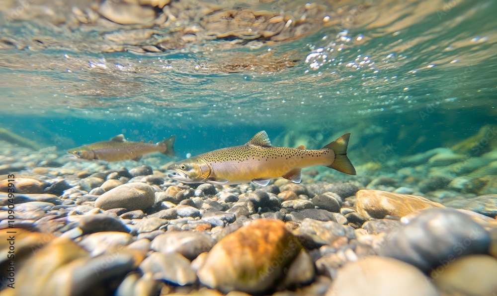 Captivating underwater photos of majestic salmon swimming gracefully ...