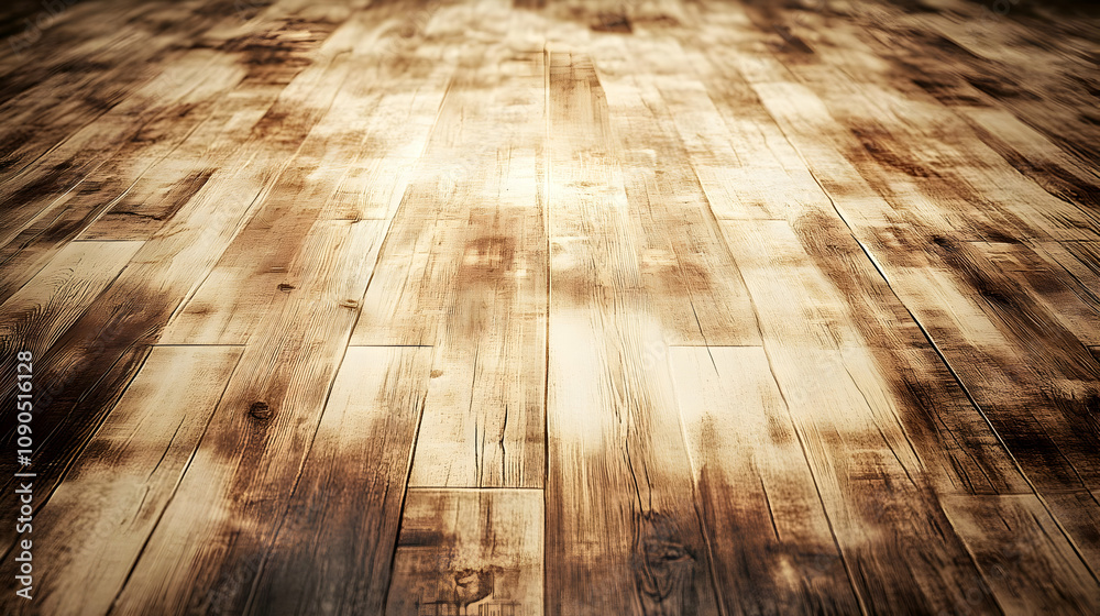 Photo & Art Print Vintage Wood Floor Texture, Rustic Wooden Planks with ...