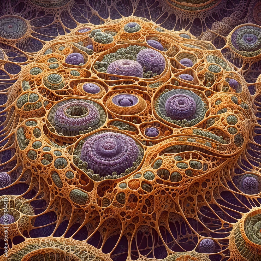 Networks of microtubules within a eukaryotic cell providing stru Stock ...