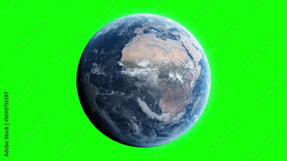 3D Earth Globe animation in green screen background | 3D Rotation Earth ...