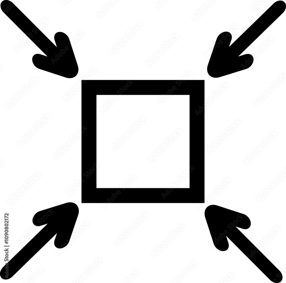 minimize icon rally compact size small scale arrows icons . shrink icon resize in arrows vector ...