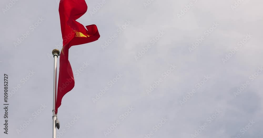 Large Indian flag waving in the wind. Indian flag for advertising ...
