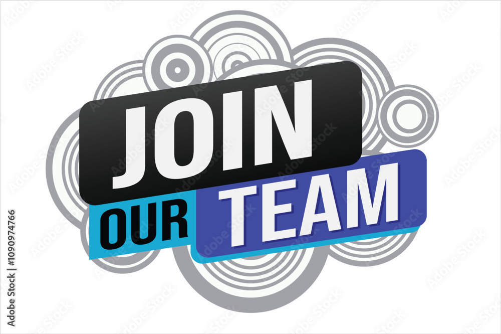 join our team word concept vector illustration with modern futuristic ...