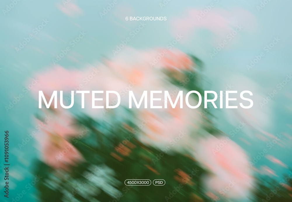 Muted Memories Abstract Backgrounds With Generative AI Stock Template ...
