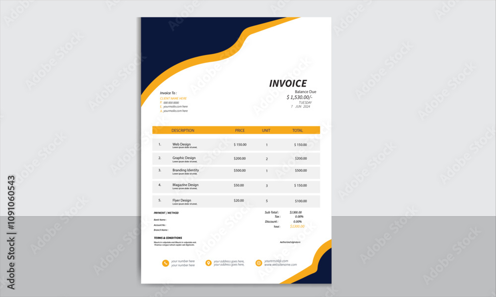 professional invoice design template Minimal Invoice and creative ...