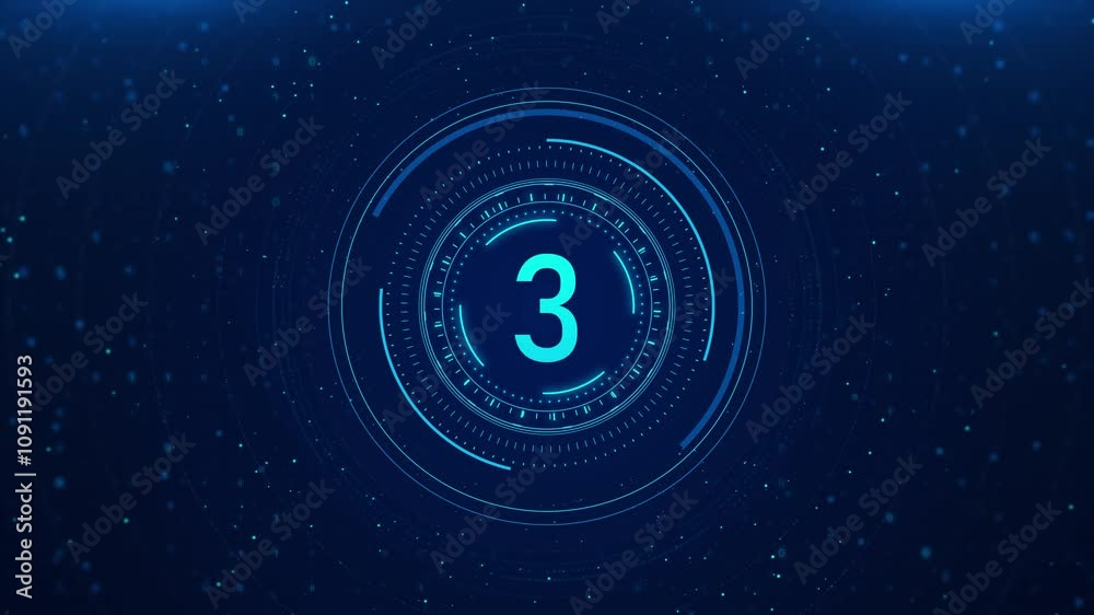 Backward Counting Sequence Digital Countdown Leader Timer digital ...