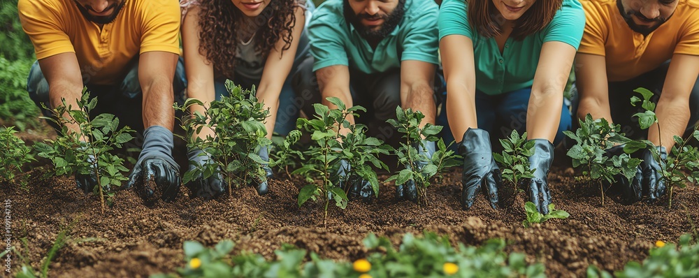 A diverse group of people from different ethnicities working together ...