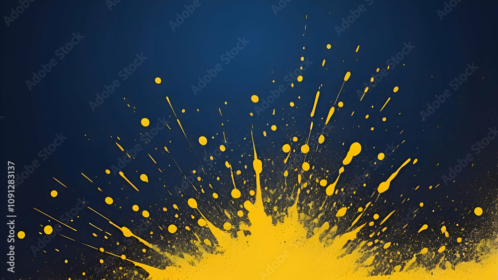 Navy, Yellow glowing gradient background, a soft grainy noise texture ...