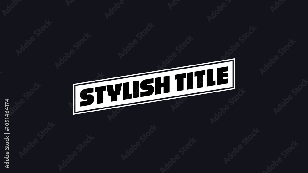 Stylish Title | Dynamic Social Media Post Text Animation for Engaging ...