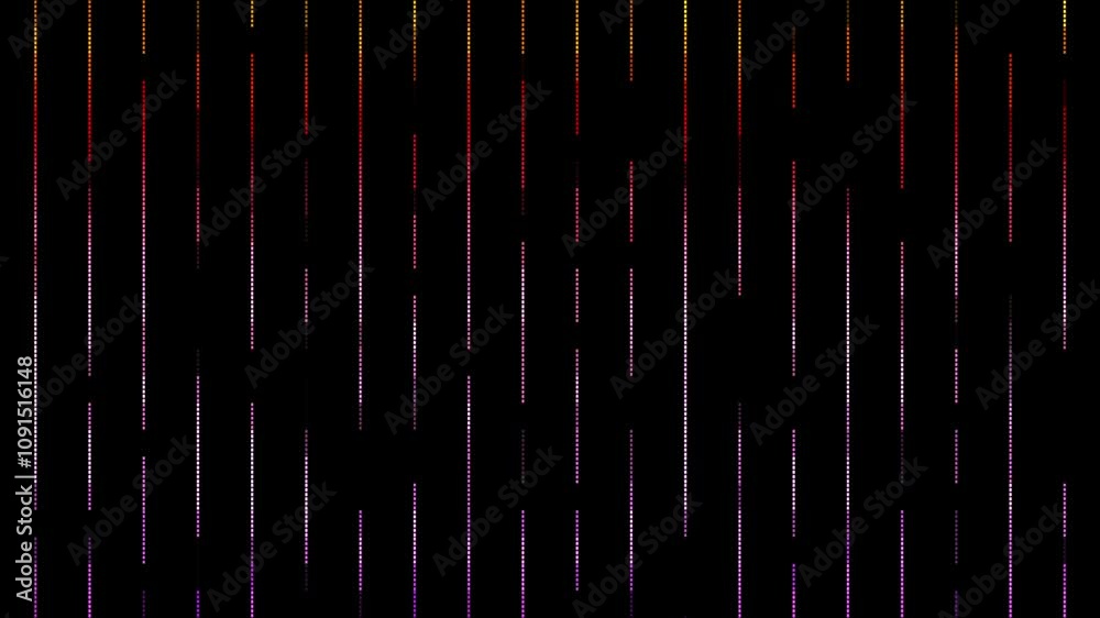 Abstract pulsating LED dots on a digital screen. Disco wall backdrop ...