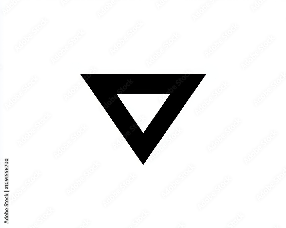Design a logo with a triangle shape enclosing a checkmark, indicating ...