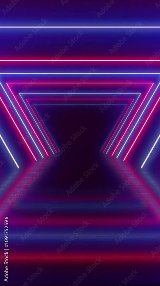 Futuristic 80's vibe infinity tunnel animated wallpaper in a cyberpunk ...