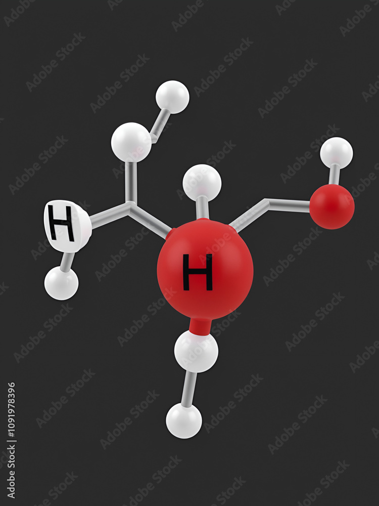 mesterolone molecule, structural chemical formula, ball-and-stick model ...