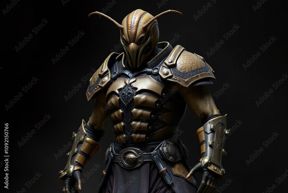 Chitinous Armor Crafted from the exoskeletons of giant insects p 素材庫相片 ...
