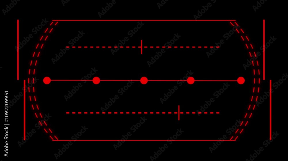 Drone User Interface HUD overlay loop animation with tracking ...