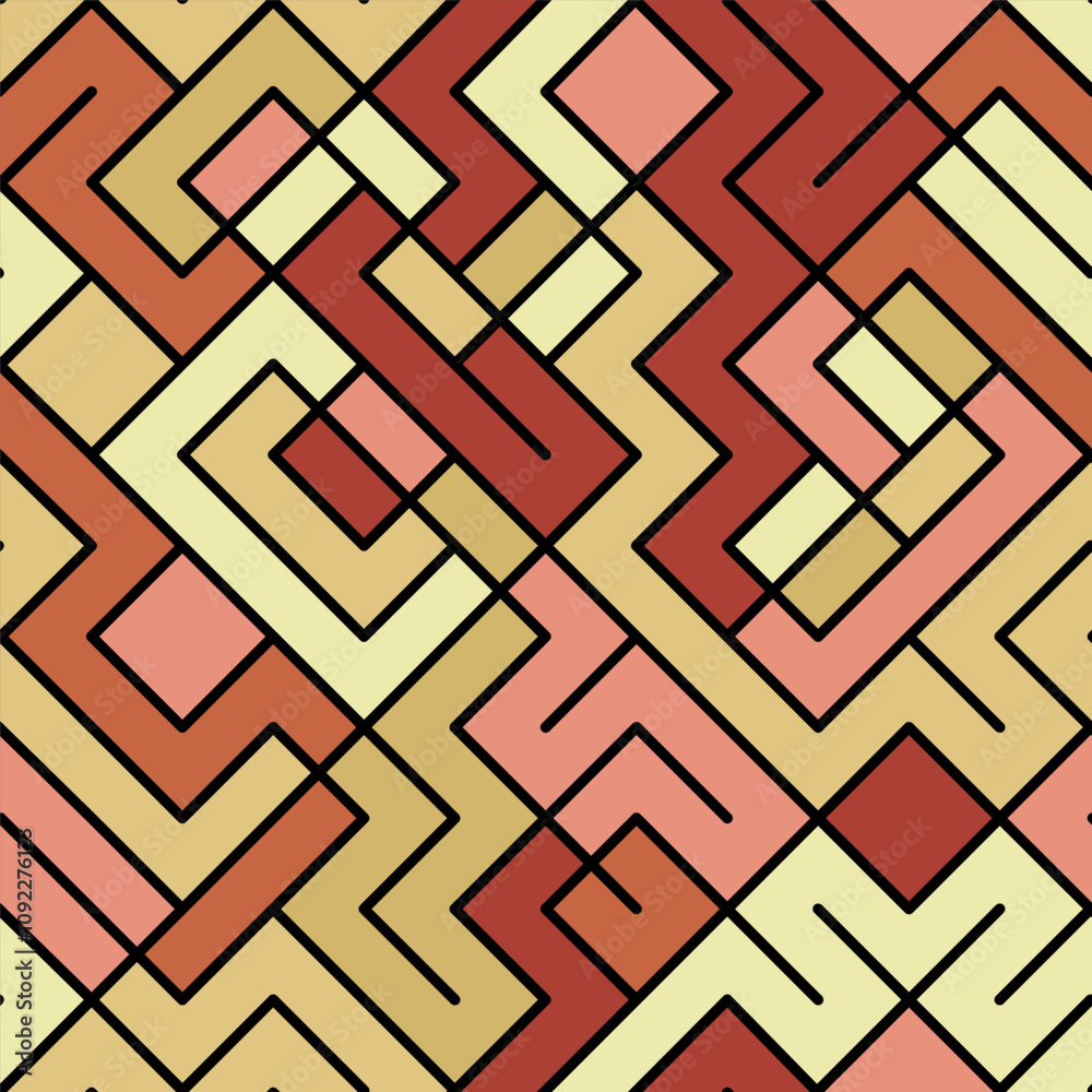 Seamless geometric pattern of perpendicular lines. Geometric background ...