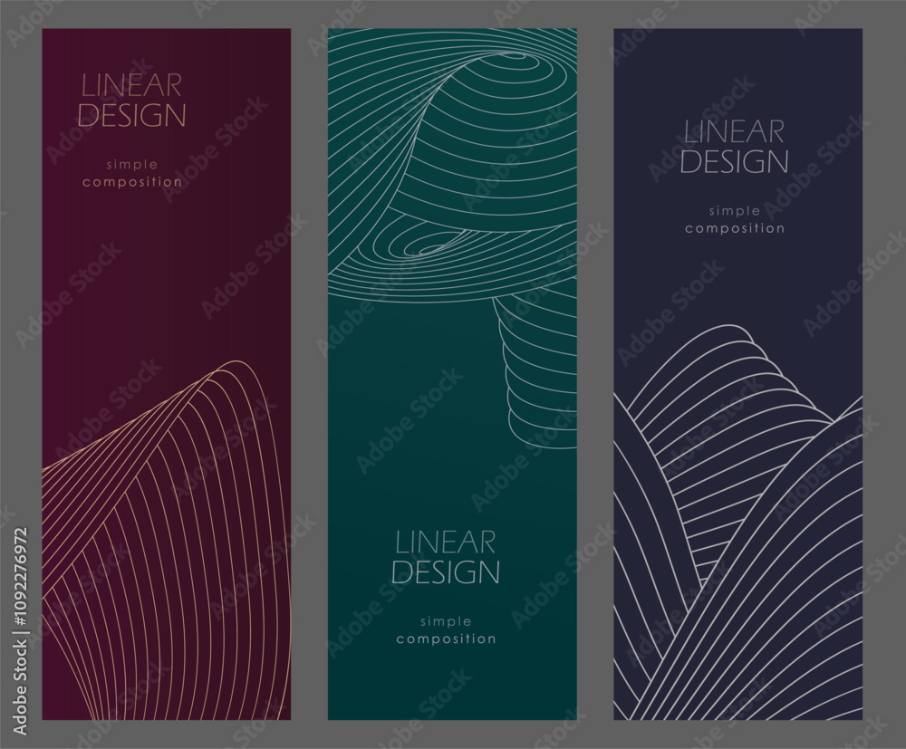 Linear design. A template for postcards, posters or banners. The idea ...