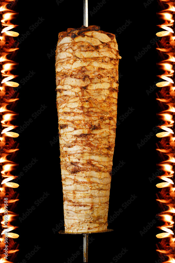 Turkish dining traditional meat chicken doner kebab, Turkish cuisine ...