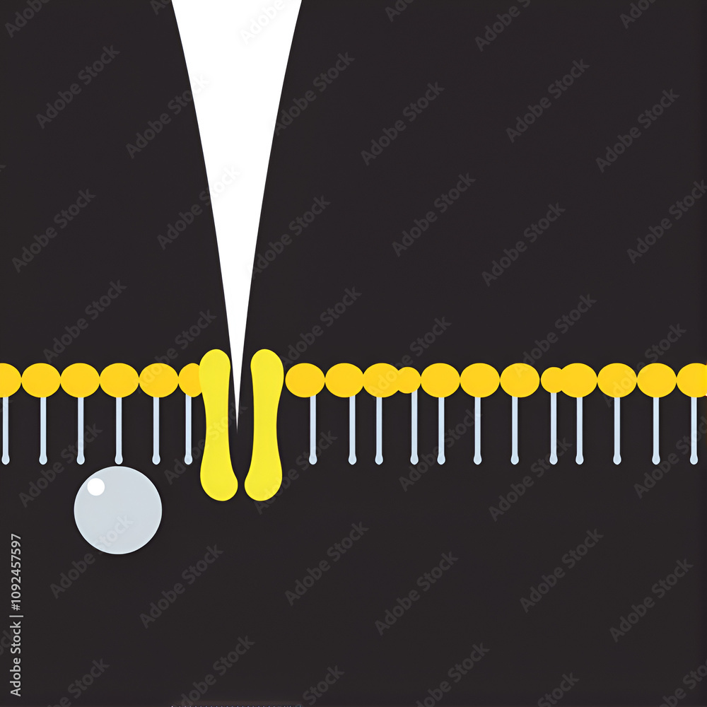 Simplified view of ions passing through a membrane, with basic ...