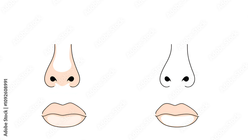 Animated self drawing of plastic surgery performed on the nose drawn by ...