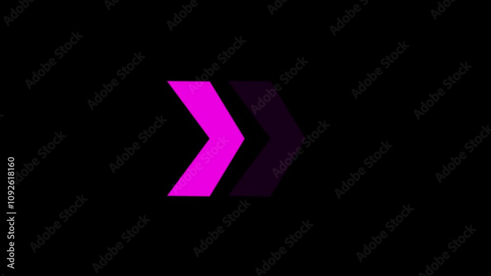 Arrow sign. swipe icon video animation. directional arrow loop ...