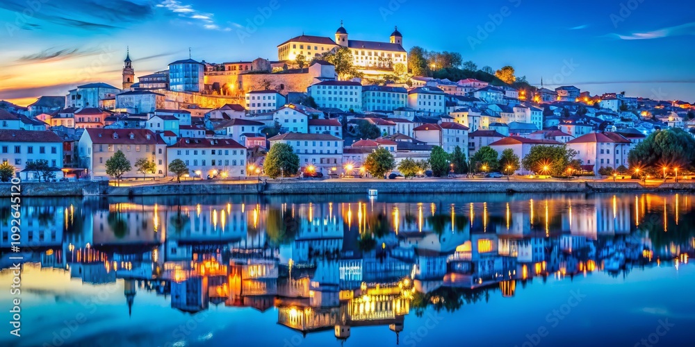 Stunning Double Exposure Photography of Coimbra City with Blue Skyline ...