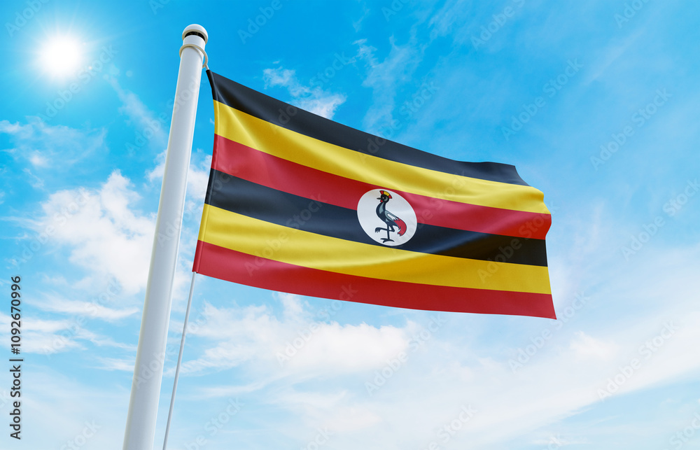 Uganda Flag Photo, High-Quality Image of Uganda Flag. Waving Uganda ...