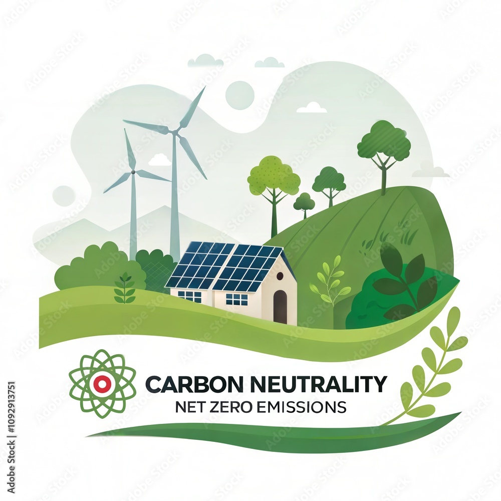 Enviromentally sustainable company target. Carbon neutral and net zero ...