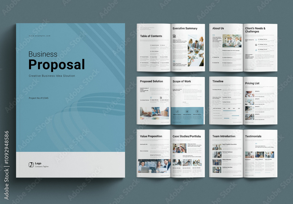 Business Proposal Template Design Layout Stock Template | Adobe Stock