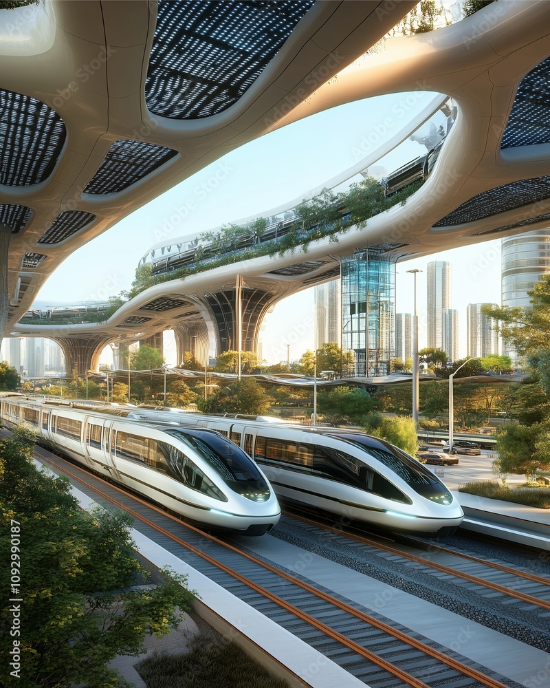 Smart Cities Urban Development Technology sustainability, styled with a ...